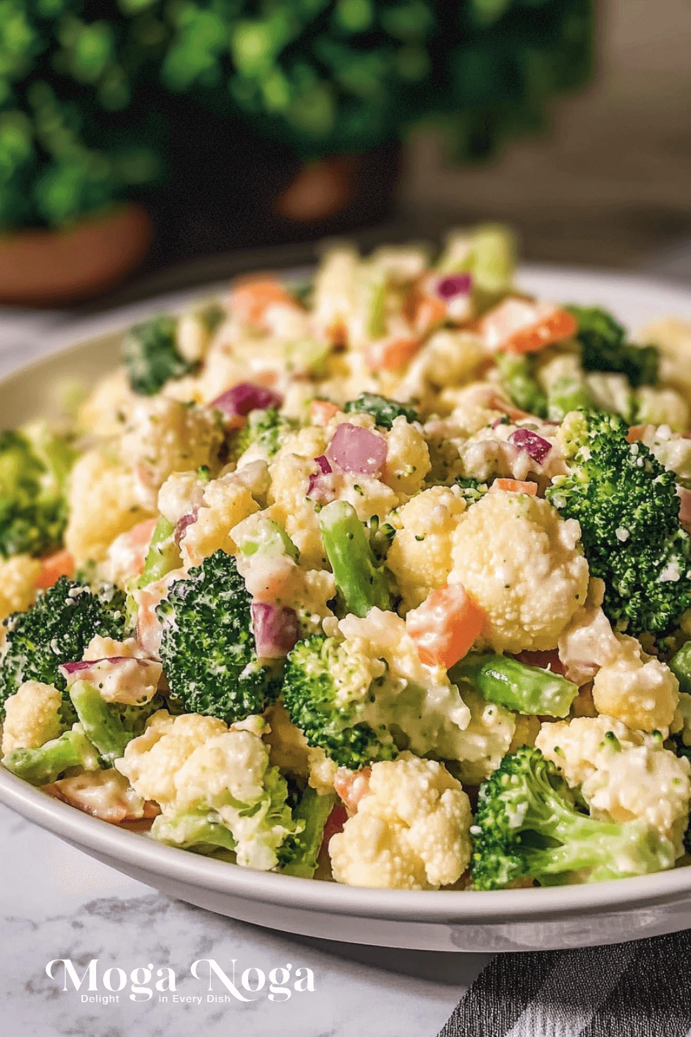 Broccoli Cauliflower Salad: The Perfect Blend of Crunch and Flavor - Moganoga